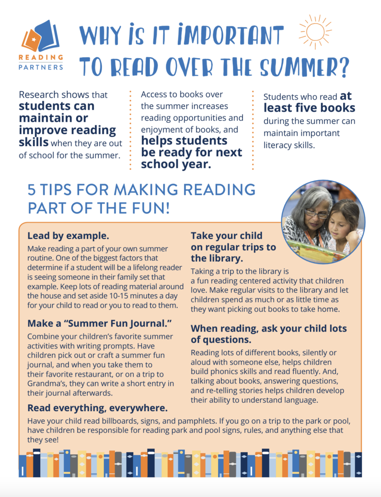 Activity sheets - Reading Partners